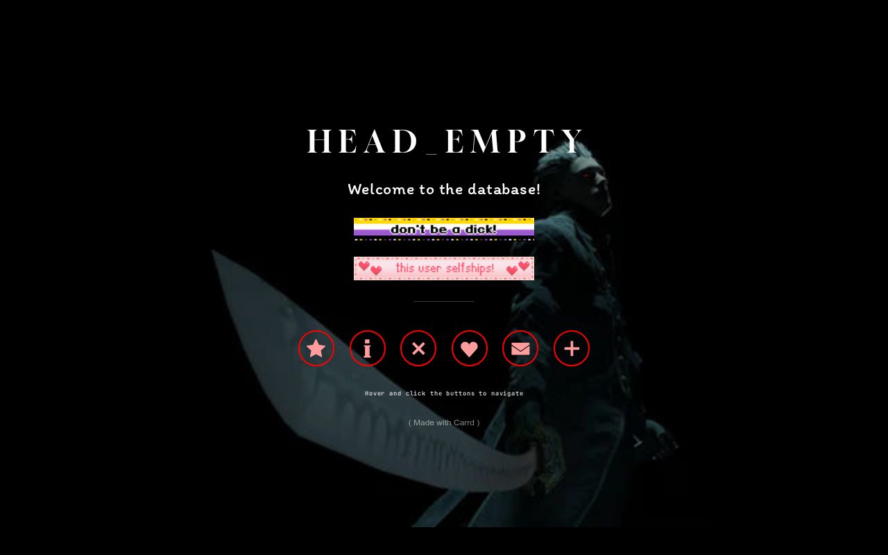 head_empty's database